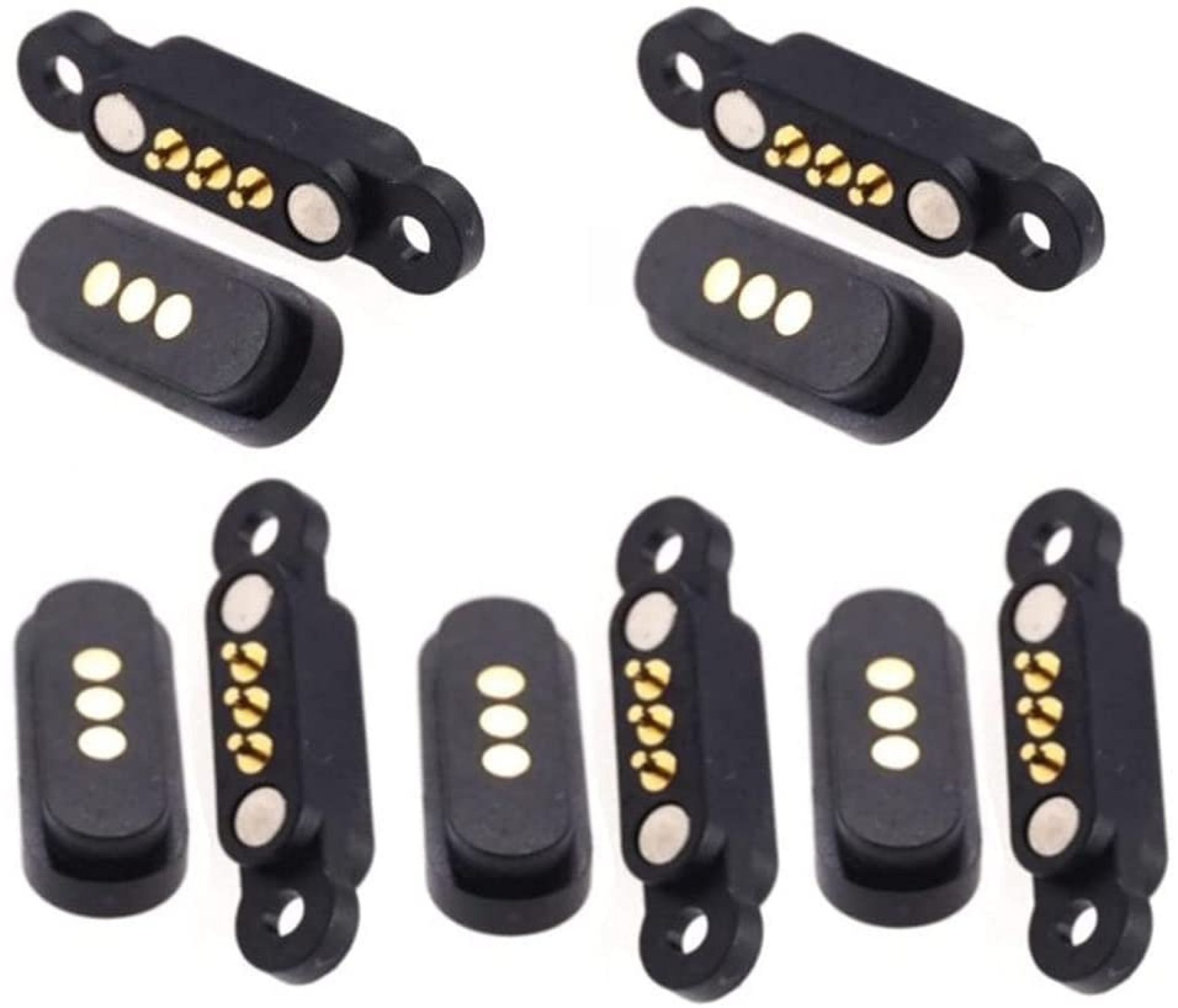 Quata 5 Pairs Spring Loaded Magnetic Pogo Pin Connector 3 Positions ...